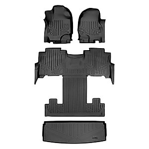 MAXLINER Floor Mats Cargo Liner Behind 3rd Row Set Black Compatible with 2018-2022 Expedition/Navigator 2nd Row Bucket Seats (no Max or L)