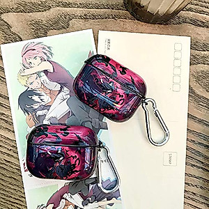 Air pod Pro Case, YAKFX Shockproof and Drop-Proof Luxury TPU Hard Protective Cover, IMD Fashion Pattern Printing, Air pod Pro Case Suitable for Everyone (TPU/Pro/Bat Itachi)