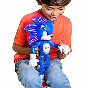 Sonic The Hedgehog 3 Ultimate Talking Sonic 12-Inch Figure, Features 30+ Iconic and Humorous Phrases and Sounds from The Movies, Light-Up Eyes and Quills