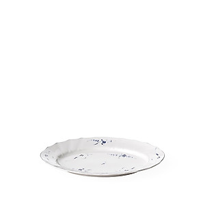 Villeroy & Boch Vieux Luxembourg Oval Platter, 14 in, White/Blue