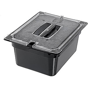 Carlisle FoodService Products 10231U07 StorPlus Half Size Polycarbonate Universal Handled Notched Food Pan Lid, Clear