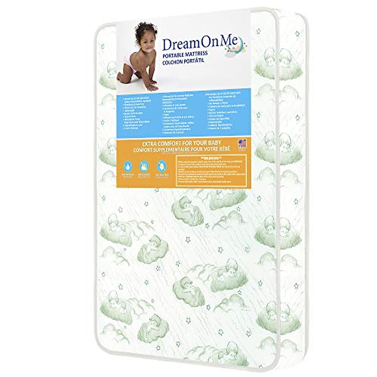 Dream On Me EvenFlo Baby Suite Selection 100 3” Foam Playmat With Square Corners / Snug-Fit Foam / Easy Maintenance / Greenguard Gold Environment Safe Playmat