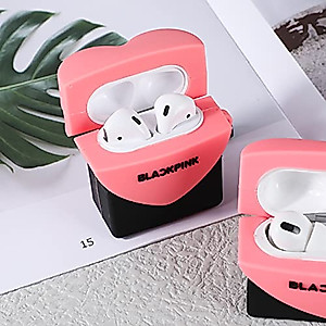 Lupct Fashion Case for AirPod 2/1 Cover Cases Cute Funny Luxury Cool Design for Men Boys Teen Girls Women Fun Unique Character 3D Trendy Pretty Stylish for AirPods 2/1 Air Pods 2/1(Pink Heart)