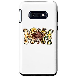 Galaxy S10e Mom hyland cow mama cows bull rodeo western mother kids tee Case