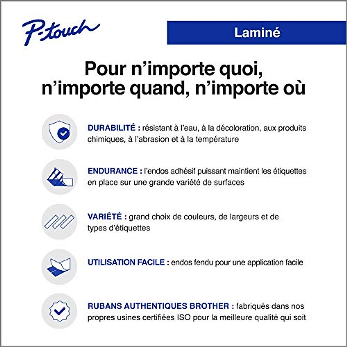 Brother Tze641 Tze Standard Adhesive Laminated Labeling Tape, 3/4-Inch W, Black On Yellow