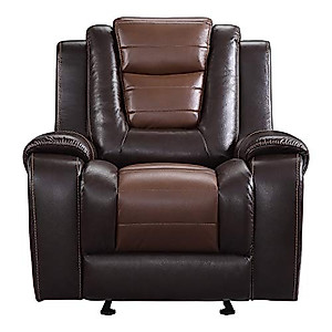 Lexicon Matteo Glider Reclining Chair, Two-Tone Brown