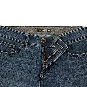 Lee Women's Ultra Lux Mid-Rise Slim Fit Straight Leg Jean, Celestial, 10 Petite