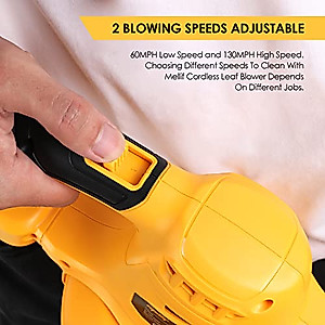 Cordless Leaf Blower, Mellif for DEWALT 20V Max Lithium Battery Powerstack (Battery NOT Included) Handheld Electric Jobsite Air Blower 100CFM 110MPH Powerful for Lawn Care | Snow Blow | Yard Clean