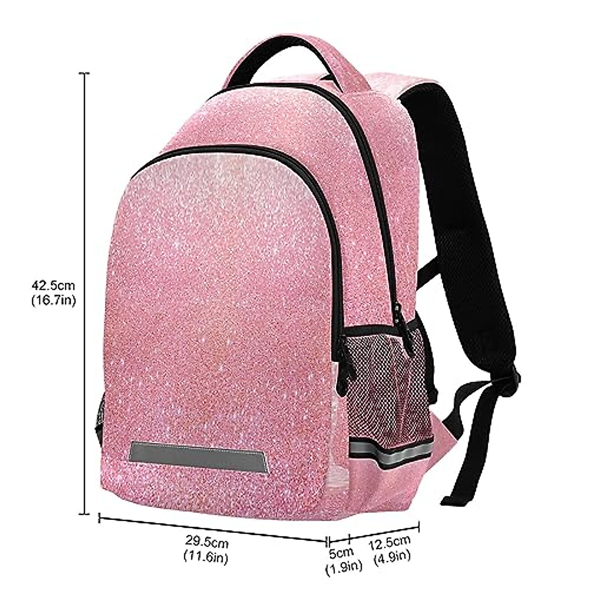Eionryn Sparkly Pink Glitter Backpack Unicorn Galaxy Laptop Backpacks Book Bags Water Resistant Daypack Durable College Shoulder Bag Sports Travel Day Pack