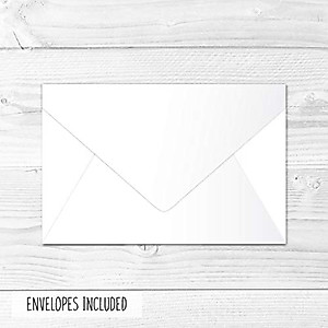 24 Rustic Kraft Thank You Cards With Envelopes, Great Note For Adult Funeral Sympathy or Gift Gratitude Supplies For Grad, Birthday, Baby or Country Bridal Wedding Shower For Western Boy or Girl