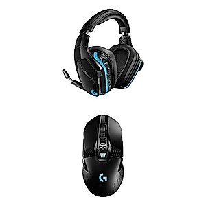 Logitech G935 Wireless DTS:X 7.1 Surround Sound LIGHTSYNC RGB PC Gaming Headset - Black/Blue and Logitech G903 Lightspeed Wireless Gaming Mouse