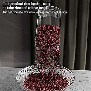 XGZ 6-Grid Grain Dispenser Rotating Kitchen Storage Containers Cereal Storage Containers Rice Dispenser Food Storage Containers Airtight Containers,27X32cm/10.6X12.6in