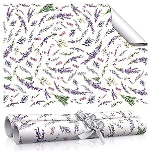 BBTO 10 Sheet Fragrant Drawer Liners for Dresser Lavender Scented Cabinet Liners for Shelves 15.8 x 22 Inch Paper Liner for Drawers and Cabinets Non Adhesive Drawer Paper Liner (Lavender Style)