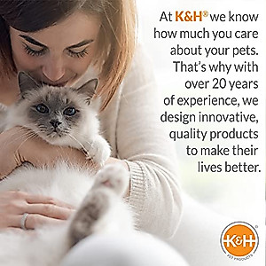 K&H PET PRODUCTS Universal Mount Kitty Sill Cat Window Perch 14 X 24 Inches Hooded Fleece with Window