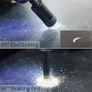 Dry Diamond Drill Bits Set for Porcelain Tile Granite Marble Ceramic Stone Glass Hard Materials (Not for Wood), Round Shank 1/4, 5/16, 3/8, 1/2 inch(5 PCs)