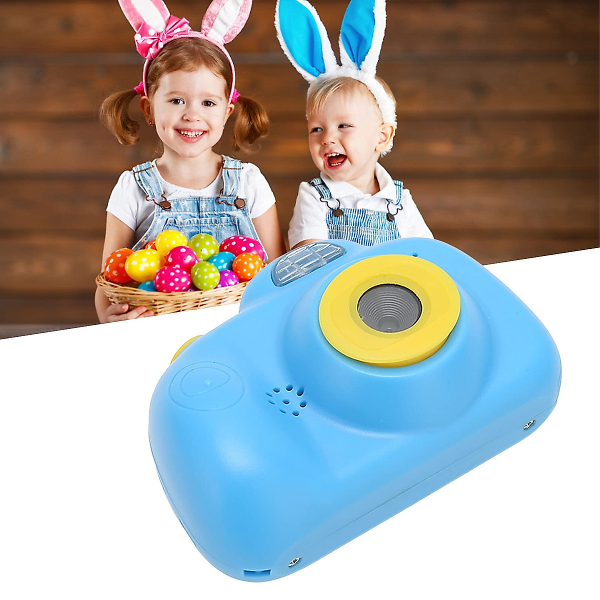 Upgrade Kids Camera, 1080P 2.4 Inch Cartoon Camera for Boys Girls, Mini Portable Camera with 32GB SD Card, Gifts for Christmas Birthday(Blue)