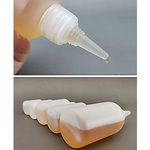 Plastic Squeeze Bottles With Scales 10 Pack Small Squeeze Bottles with Tip Caps Squirt Bottles for Liquid, Condiments, Sauces, Paint, Oil, Glue, Icing, Baking, Art Crafts, BBQ (60ml/2oz)