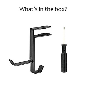 OneCut Headphone Hanger & Bag Hook,Universal Aluminum Metal Headphone Stand Holder for Bag,AirPods Max,HyperX Cloud II,Xbox,Turtle Beach,Bose,Beats PC Gaming Headset&Wireless Headphone(Classic Black)