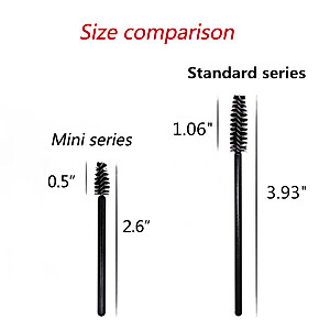 200 Pack Mascara Wands Mini Disposable Eyelash Brushes for Extensions Eye Lash Wand Brow Brush Makeup Tool Bulk, 4 Colors
