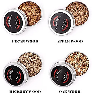 Cocktail Smoker Kit, Old Fashioned Smoker Kit, Bourbon Whiskey Smoker Infuser Kit with 4PCS Wood Chips - Gifts for Fathers Day, Lover, Men, Friends