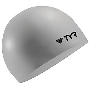 TYR Unisex Adult All-season Wrinkle-Free Silicone Swim Cap, Black, 0 US