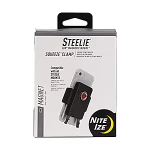 Nite Ize Steelie Squeeze Clamp, Magnetic Phone Holder For Dash/Vent/Windshield, Compatible With MagSafe iPhone 12 Pro Max/Mini/Galaxy/Edge/Google Pixel and more
