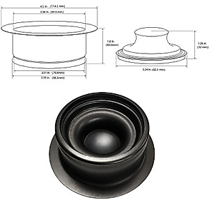 HausinLuck Garbage Disposal Flange, Black Garbage Disposal Drain Garbage Disposal Sink Flange and Stopper, Garbage Disposal Flange Plug For 3-1/2 Inch Drain Hole, Sink Flange and Stopper