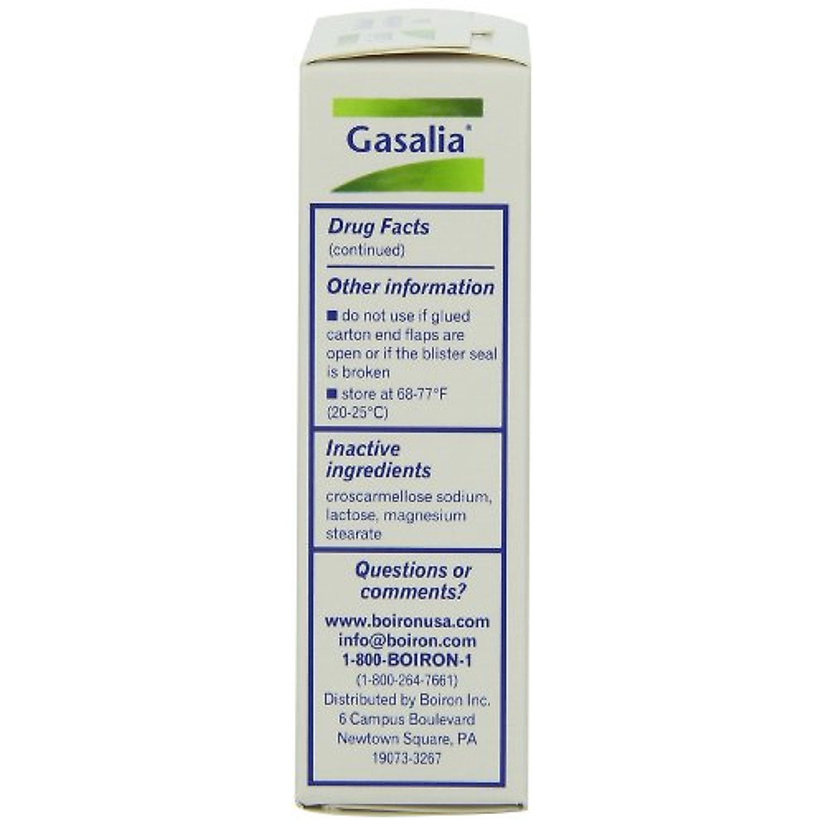 Boiron Gasalia, 3 Pack, (60 Tablets per Pack), Homeopathic Medicine for Gas Relief