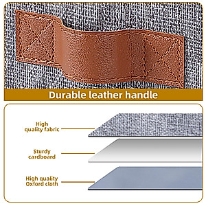 OUTBROS Storage Bins,Foldable Storage Baskets for Organizing,Fabric Storage Boxes With Handles,For bedrooms, living rooms, Shelves,Grey,15x6.1x5.1in,3-Pack