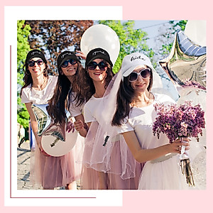 Zhanmai 14 Pcs Bachelorette Party Hats And Heart Sunglasses Squad Hats Bride Baseball Hats Bride Bridesmaid Sunglasses (Squad)