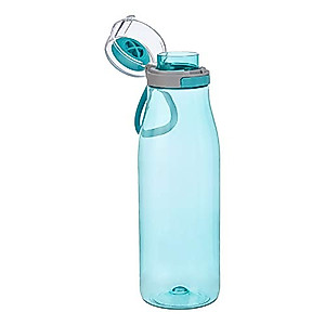 Amazon Basics Tritan Water Bottle with Action Lid – 24-Ounce, 2-Pack, Blue and Purple