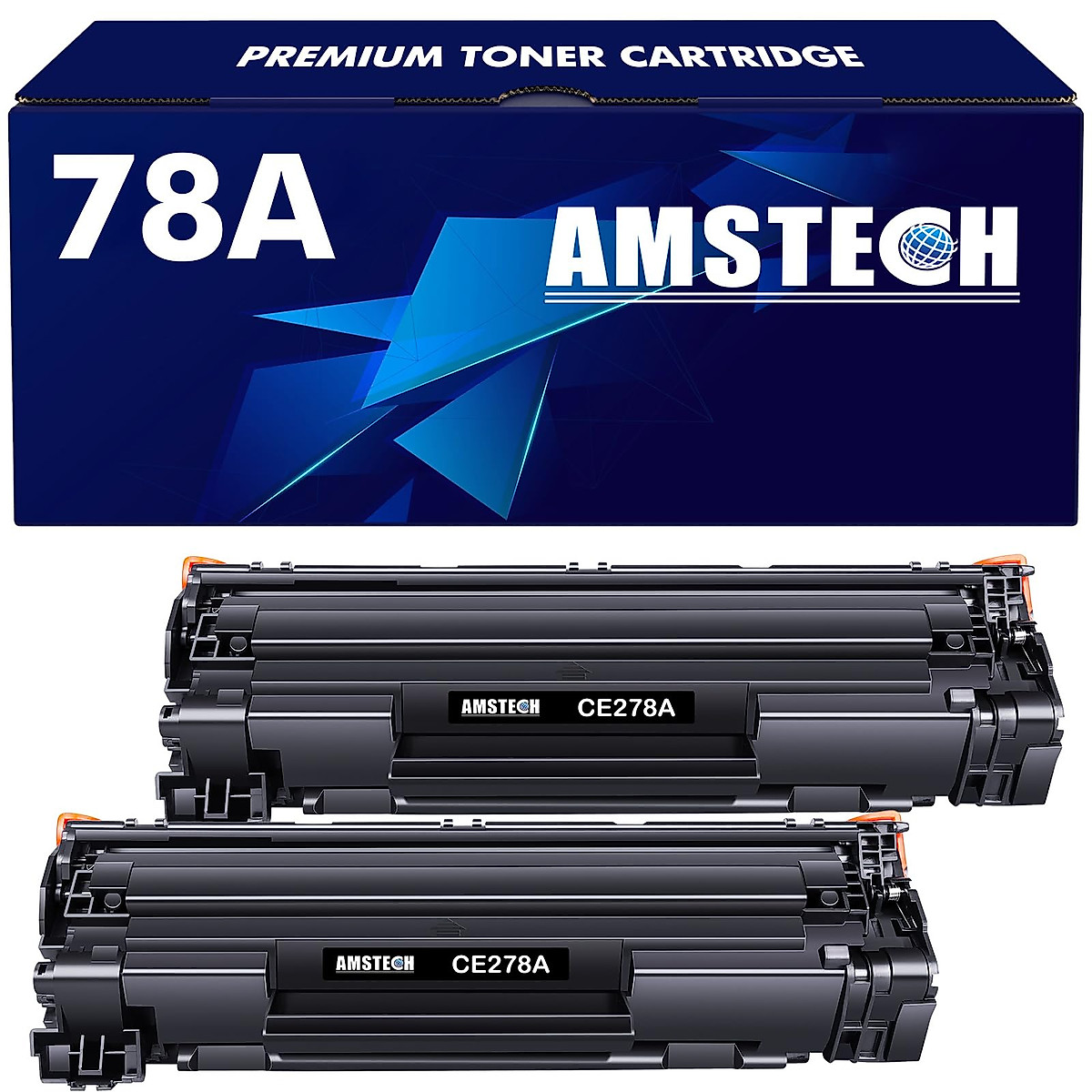 78A Toner Cartridge 2-Pack CE278D Replacement for HP 78A CE278A Toner Cartridge for HP M1536dnf MFP P1606dn P1606 P1566 P1560 M1536 Printer Black