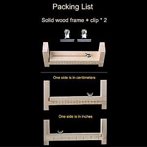 YAMSLAM Wooden Jig Bracelet Maker Wristband Maker Kit with 2 Clips Wood Bracelet Jig U Shape Clear Scale Bracelet Jig Kit DIY Hand Knitting Bracelet Jig for Bracelets Necklaces Car Hangings