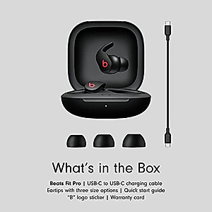 Beats Fit Pro – True Wireless Noise Cancelling Earbuds – Apple H1 Headphone Chip, Compatible with Apple & Android, Class 1 Bluetooth®, Built-in Microphone, 6 Hours of Listening Time – Beats Black