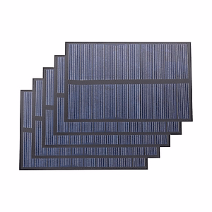 5Pcs Mini Solar Panels for Solar Power, 5V 175mA Mini Solar Panel Kit DIY Electric Toy Photovoltaic Cells Solar Epoxy Cell Charger 3.86"*2.48"(98mm*63mm)
