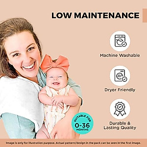 KiddyStar 5-Pack Organic Cotton Burp Cloths – Ultra-Absorbent, Soft & Large (21”x10”) – Perfect for Spit-up & Drooling