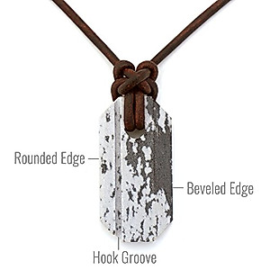 Wazoo Viking Whetstone Pendant | Knife Sharpener Necklace | Arkansas Novaculite on Leather Cord | Norse Inspired Knotwork | MADE IN USA!