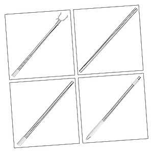 Cabilock 4pcs Clo Metal Fork Utility Cm Pole Balcony Hooks Tool Reaching Garment Ceiling Outdoor High Drying with Reach Rack Clothing Clothesline Steel Hanger Prop Pull Wardrobe Poles