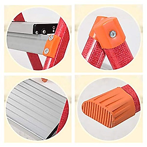 PENGJIE Folding Ladder Step Stool Ladder 3 Step Folding Aluminum Stool Heavy Duty Steel Portable Anti Slip Mat Tread Compact 120 Kg Capacity