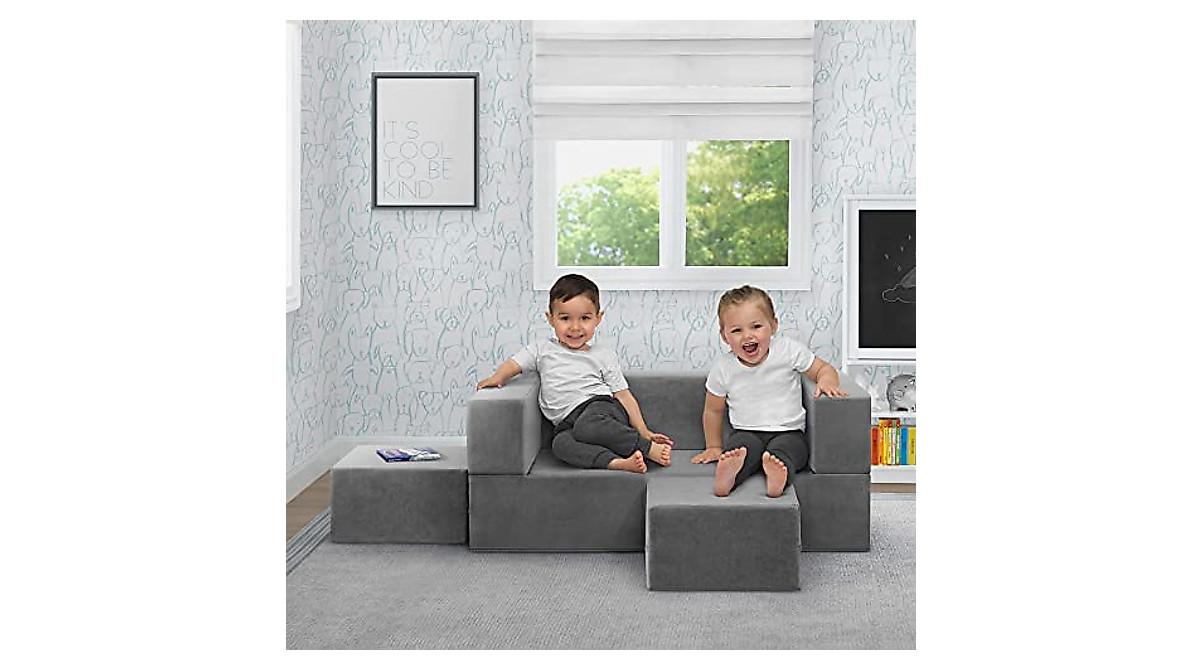 Delta Children Convertible Sofa & Play Set for Kids | Safe & Versatile