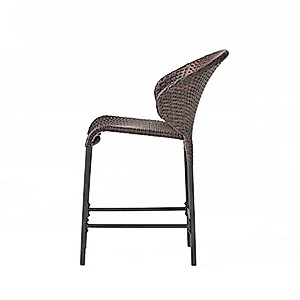 Christopher Knight Home Oyster Bay Wicker Counterstools, 4-Pcs Set, Multibrown