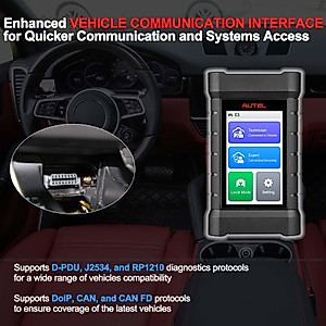 Autel MaxiFlash XLink 2024 Expert-Driven Remote Diagnostic Tool, J2534 Pass-Thru Programmer, Enhanced VCI, Supports DoIP/CAN/CAN FD/D-PDU/J2534/RP1210, Work with PC/Autel MS909 MS919 Ultra/Smart Phone