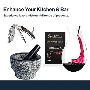 HiCoup Oyster Shucking Knife and Glove Kit - Clam and Oyster Knife Shucker Set with Stainless Steel Seafood Opener Tool, Wood Handle and Gloves﻿