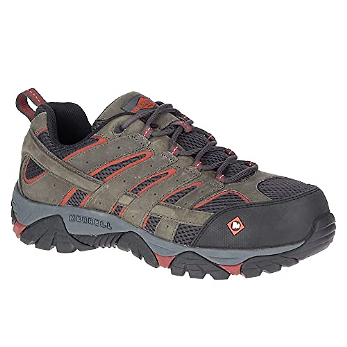 Merrell Men's Moab Vertex Vent Composite Toe Construction Shoe, Pewter, 10.5