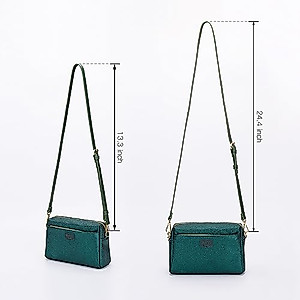GAYI URBAN Glitter Crossbody Bags for Women, Sparkle Shoulder Handbags with Chain, Ladies Clutch Purses with Zipper Closure (Green)