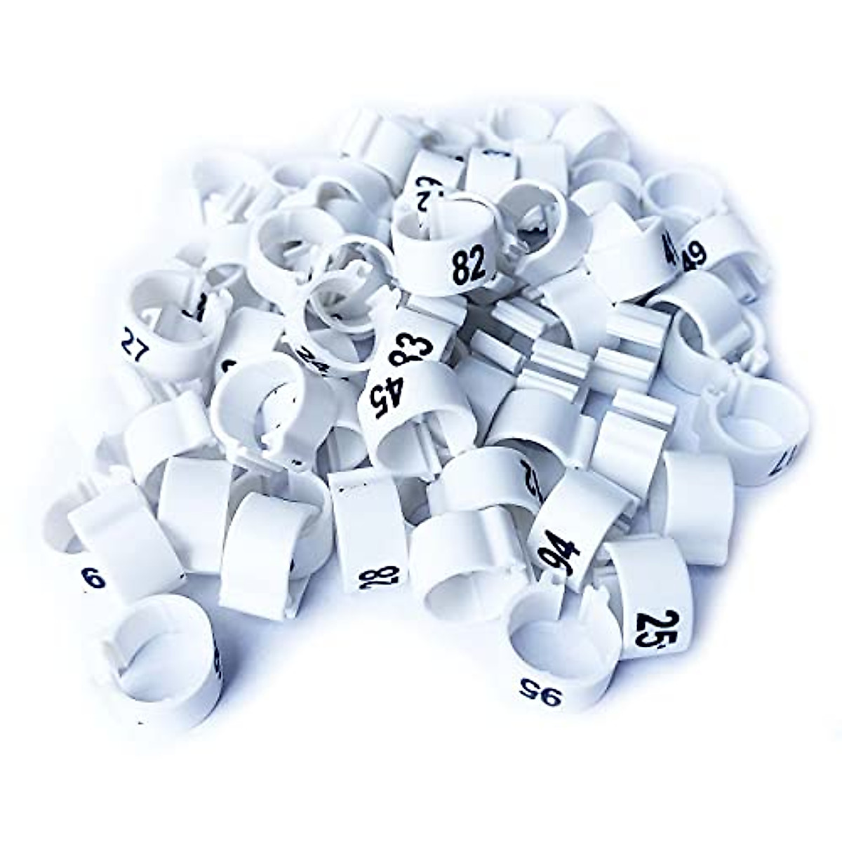 SRRPSPIGEON Pigeon Clip Ring Pigeon Ring Pigeon Band Bird Leg Ring Chicken Leg Band with Serial Number 001-100