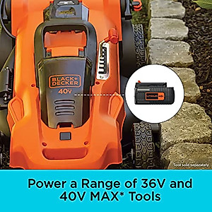 BLACK+DECKER 40V Max Battery, 2.0-Ah (LBX2040)