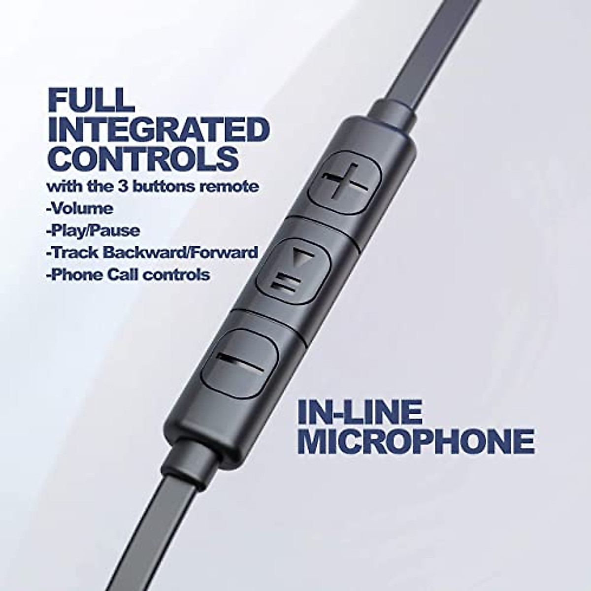 MuveAcoustics - Drive Wired in-Ear Earbud Headphones & Impulse Wired On-Ear Headphones Bundle, Black, for Gift