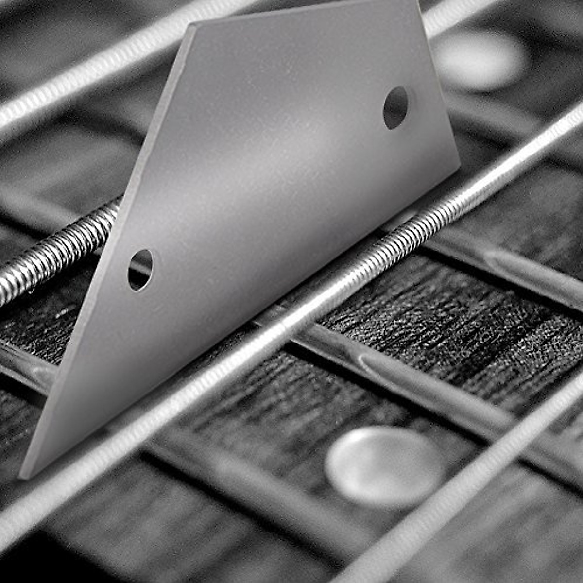 Guitar Luthier Tool Stainless Steel Fret Rocker Leveling Tool for Guitars Electric Bass Guitar Ruler, 4.13x1.96inch