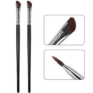 FRAGLOW Eyeliner Brush Fine Angled - PRO Precision Gel Eye Liner Makeup Brush -Ultra Thin Slanted Flat Angle - Premium Quality - Cruelty Free Synthetic Bristles